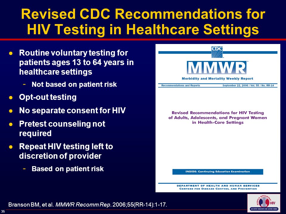 MMWR for HIV | FamPlan